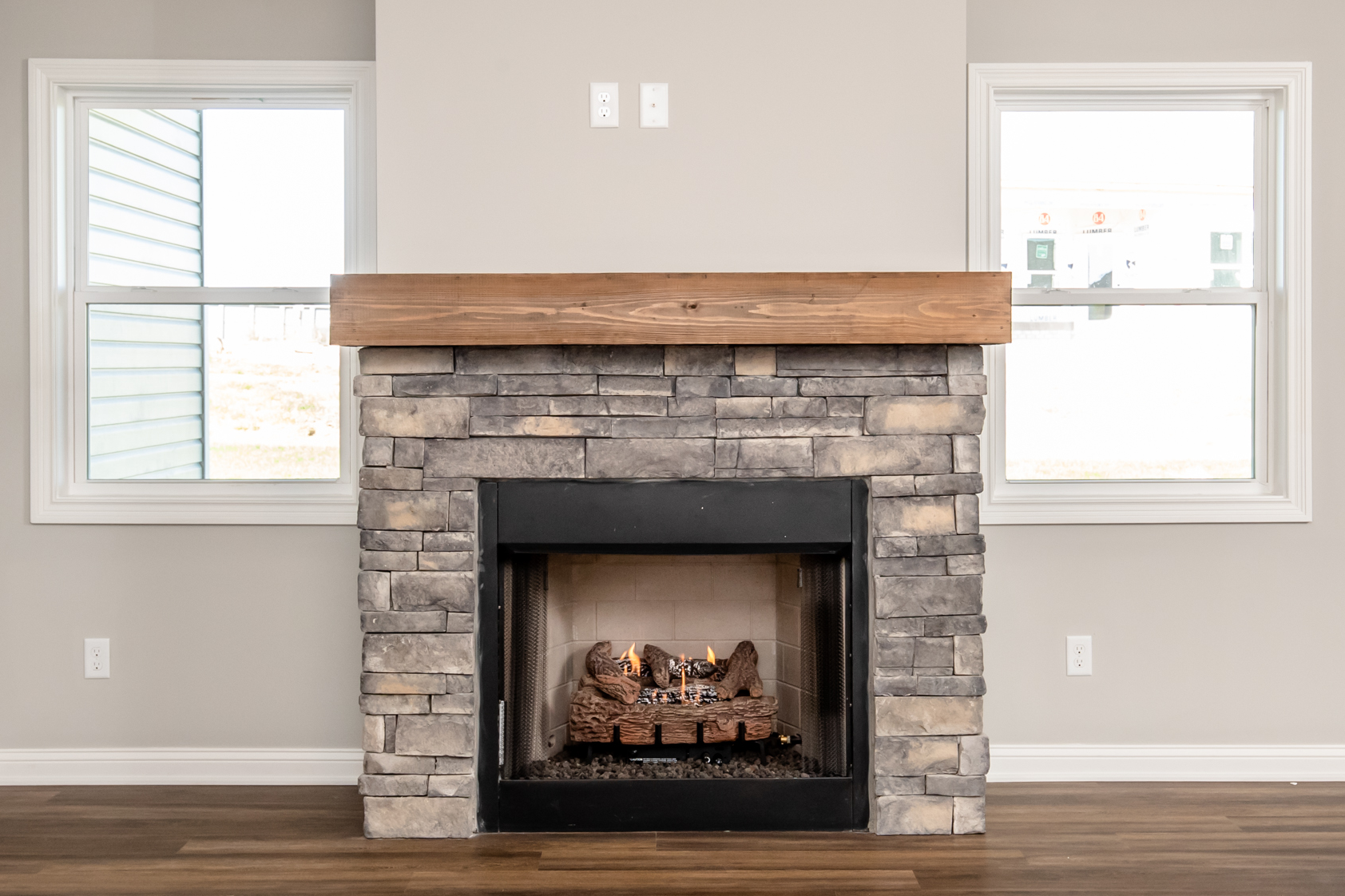 Fireplace Mantel - Stone to Mantel – James Monroe Homes Design Center